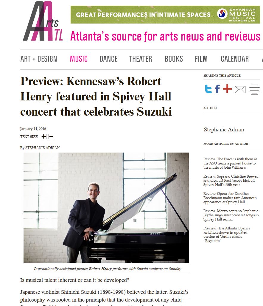 Robert Henry ~ Concert Pianist